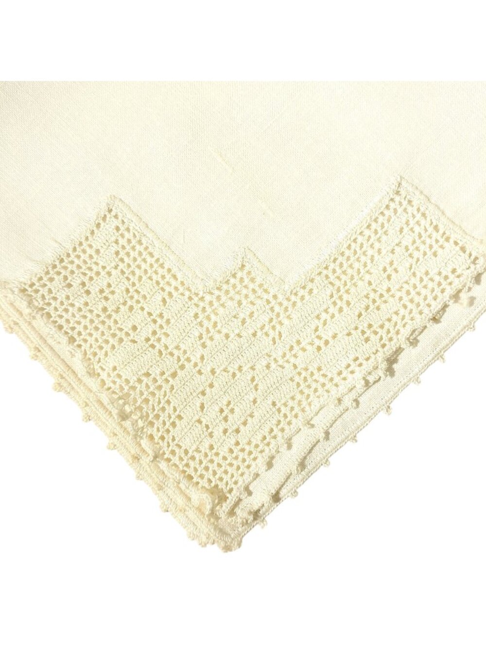 Hand Finished | Dining | Vintage Linen Napkins 6 Crochet Panel Edge ...